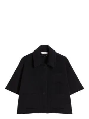 Max Mara Cashmere Patch-pocket Cape - Blue