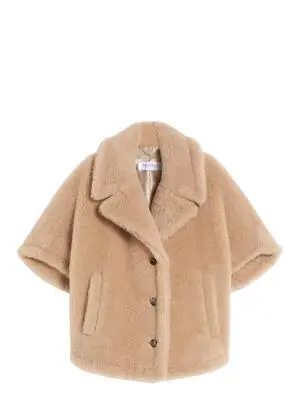 MAX MARA Alpaca, Cashmere, And Silk Teddy Cape