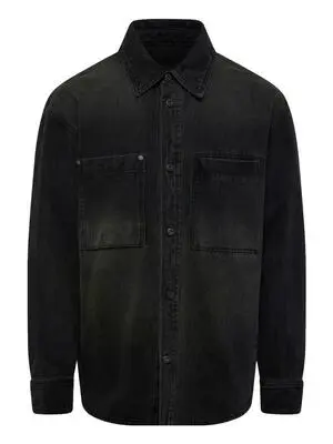 WOOYOUNGMI Washed Denim Shirt - Grey