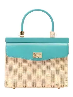 Rodo Wicker Top-handle Shoulder Bag - Neutrals