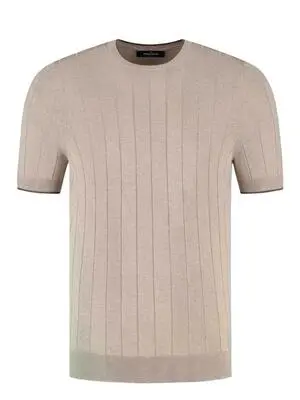 GRAN SASSO Ribbed-hem T-shirt - Neutrals
