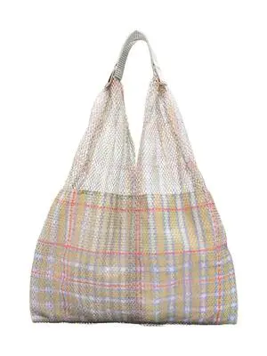 ÉPICE Plaid Tote Bag - Neutrals