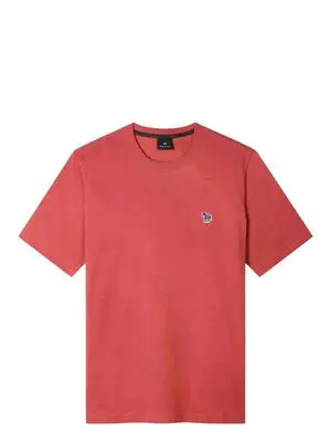 Paul Smith Embroidered-logo Round-neck T-shirt Red