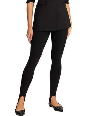 Commando Neoprene Stirrup Leggings - Black