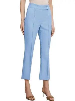Veronica Beard Dell Tailored Textured Pants - Blue Stream