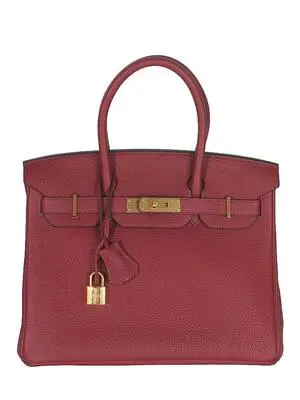 Hermès Birkin 30 Leather Handbag Red