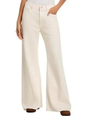 MOTHER The Lemon Twist Sneak High Rise Wide Jeans