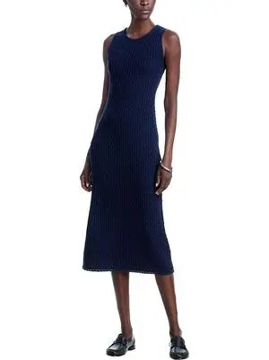Theory Cable Knit Dress - Navy