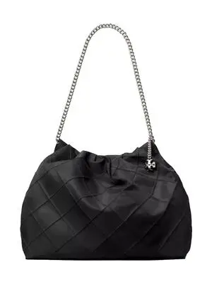 Tory Burch Fleming Nylon Shoulder Bag - Black