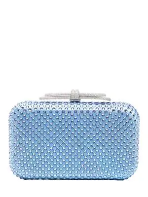 Mach & Mach Crystal-embellished Clutch Bag - Blue