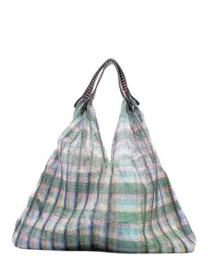 ÉPICE Plaid Shoulder Bag - Blue