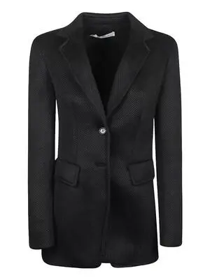 Max Mara Textured Single-breasted Blazer - Black