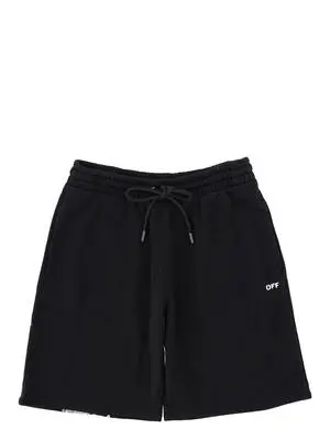 Off-White Printed Shorts - Black
