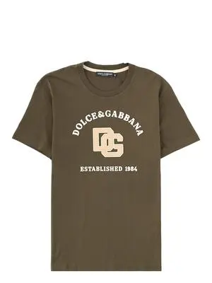 Dolce & Gabbana T-shirt With Logo - Brown