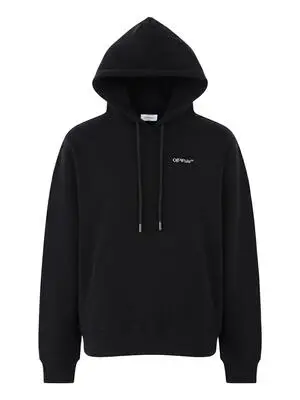 Off-White Hooded Sweatshirt With Logo - Black