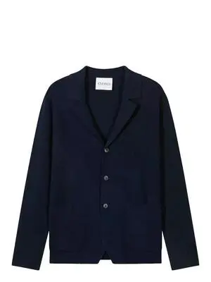 Closed Single-breasted Knitted Blazer - Blue