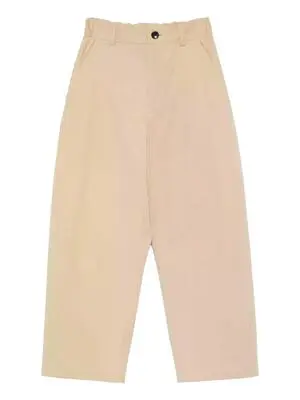 NICHOLSON & NICHOLSON Elasticated Cropped Trousers - Neutrals