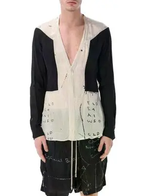 Rick Owens Larry Fogpocket Long-sleeve Shirt - Neutrals