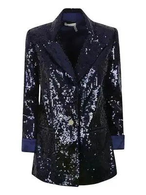 Alice + Olivia Buttoned Blazer - Blue