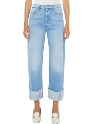 MOTHER The Half-pipe Frayed High Waist Ankle Barrel Jeans - Last Bite