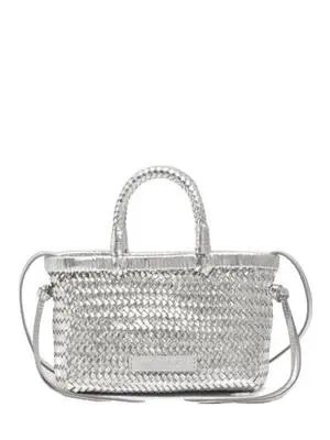 Bimba Y Lola Plaited Leather Xs Bag - Silver