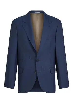 Brunello Cucinelli Prince Of Wales Blazer - Blue