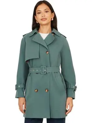 YUMI Belted Trench Coat