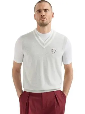 Brunello Cucinelli Cotton Knit Vest - Fog