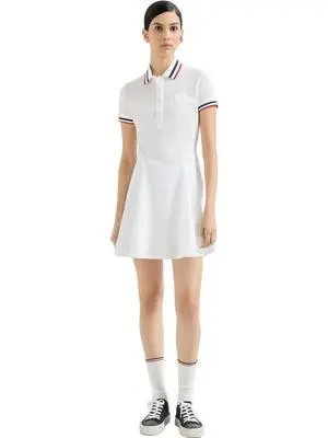 Brunello Cucinelli Mini Dress With Logo - White
