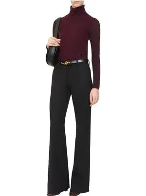 Burberry Wool Blend Tailored Trousers - Black