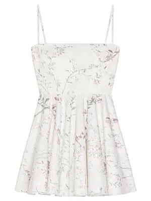 Givenchy Floral Print Mini Dress - White