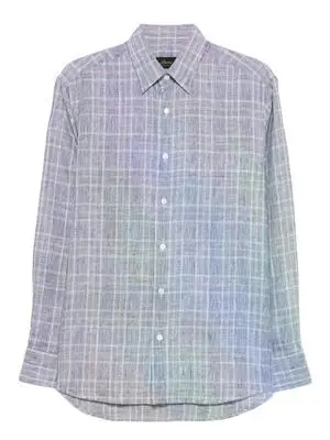 Brioni Checked Shirt - Blue