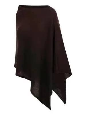 BEYOU Draped Poncho - Brown