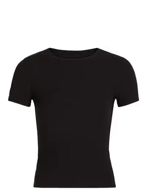 TALA Ribbed Stretch-modal T-shirt - Black