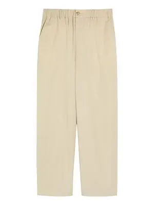 FRAME Straight-leg Cotton Trousers - Beige