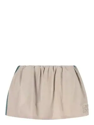 Miu Miu Drawstring Panel Skirt - Neutrals