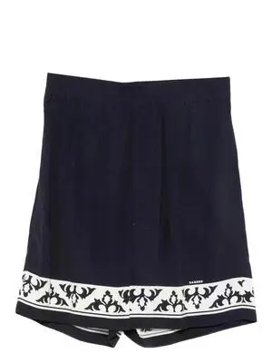 Sandro Contrast Pattern Flowy Shorts - Blue