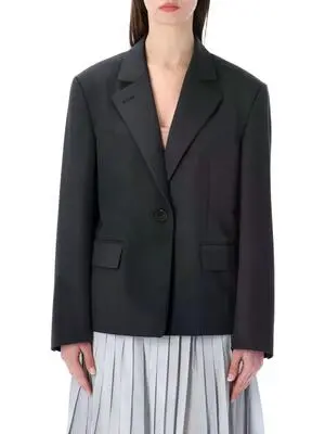 LOW CLASSIC Notched-lapel Button-fastening Blazer - Grey