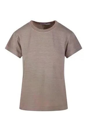 DANIELE FIESOLI Short-sleeve Ribbed T-shirt - Neutrals