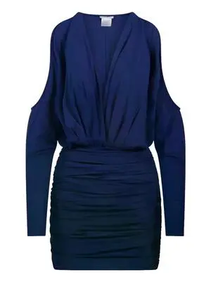 AMAZUIN Cold-shoulder Dress - Blue