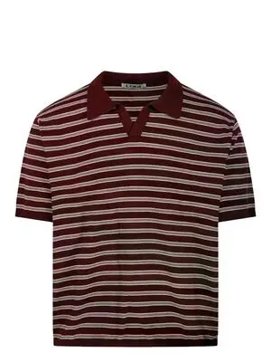 COOR Striped-pattern Polo Shirt - Red