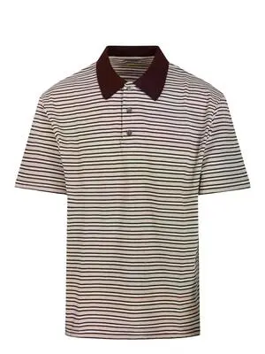COOR Striped-pattern Polo Shirt - Neutrals
