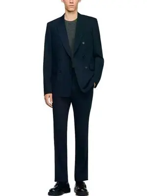 SANDRO Double-breasted Suit Jacket