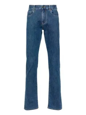 Canali Slim-cut Jeans - Blue