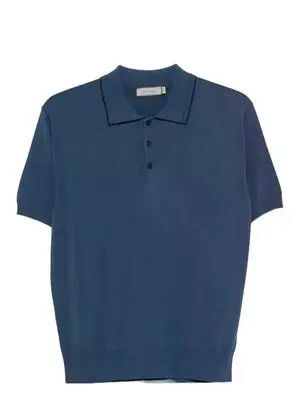 Canali Short-sleeve Polo Shirt Blue