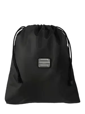 FPM MILANO Logo Plaque Drawstring Bag - Black
