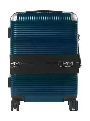 FPM MILANO 55m Bank Zip Deluxe Spinner Luggage Bag - Blue