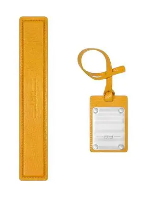 FPM MILANO Leather Handle And Luggage Tag - Yellow
