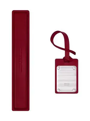 FPM MILANO Leather Luggage Handle - Red