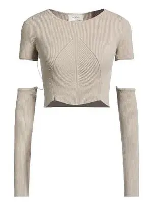 VICOLO Sweater In Viscose And Polyester With Detachable Sleeves - Beige